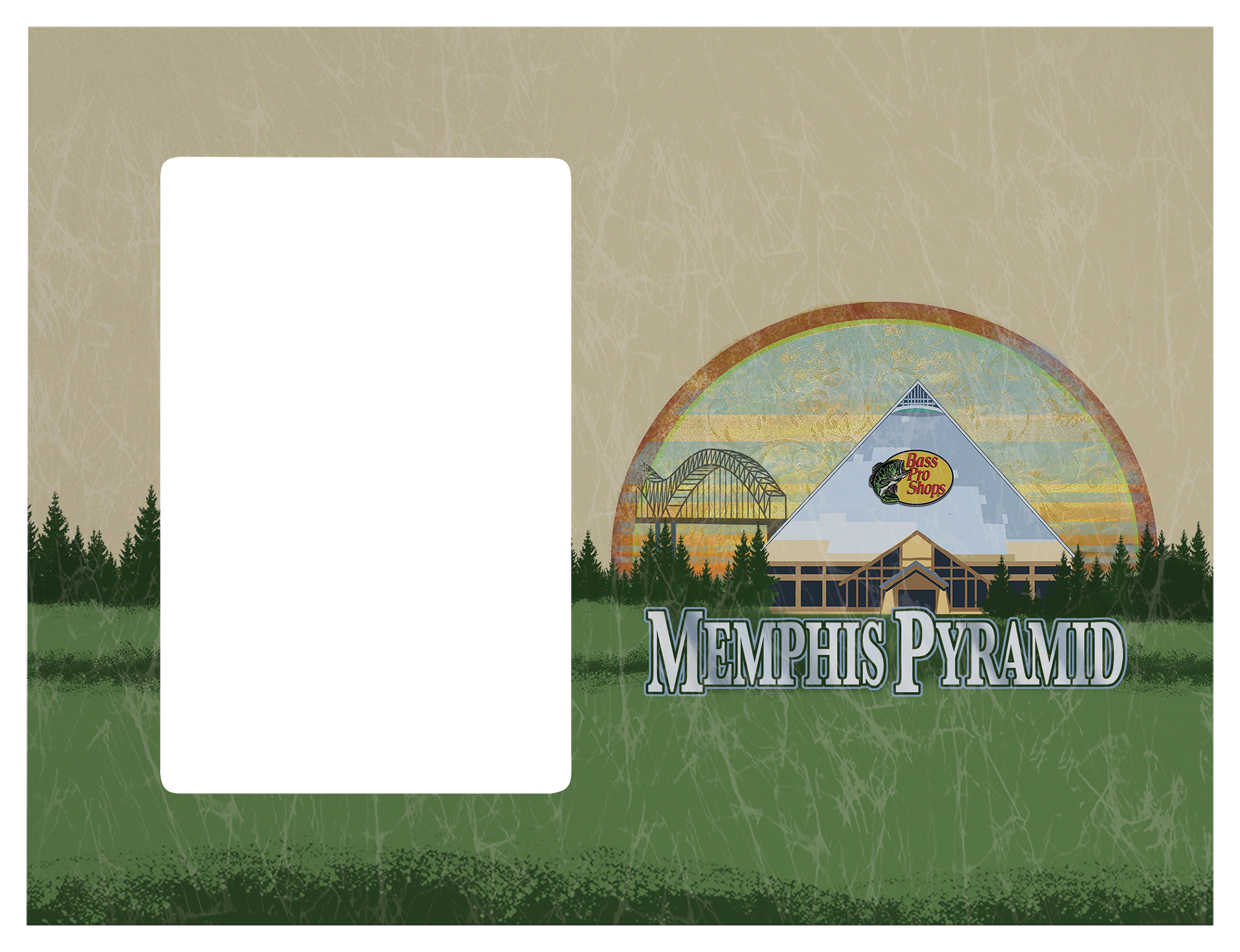 Bass Pro Shops Memphis Pyramid Wood Picture Frame | Cabela's